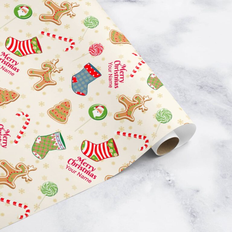 Personalised Stocking Custom Christmas Wrapping Paper Printing